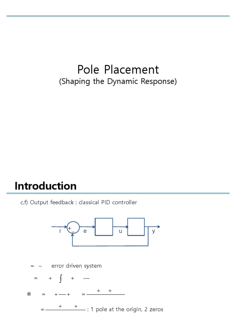 Pole Placement Techniques in Control Systems | PDF | Matrix Theory ...