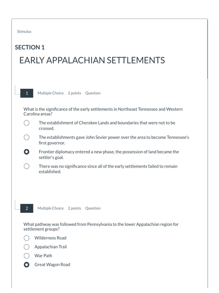 Chapter 4-6 Assessment - Settlements, Settlers, BKM | PDF | American ...