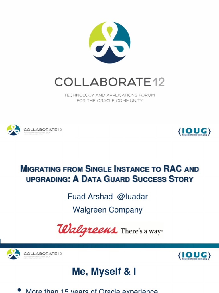 Migrating From Singel Instance To Rac And Upgrading Via Data Guard Pdf Oracle Database