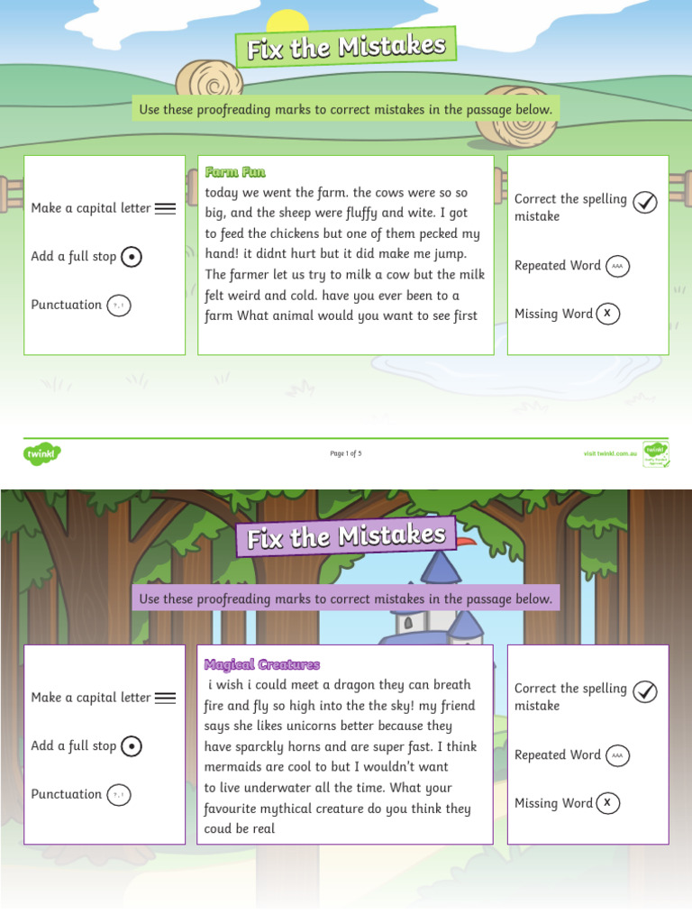 Proofreading Practice for Kids | PDF