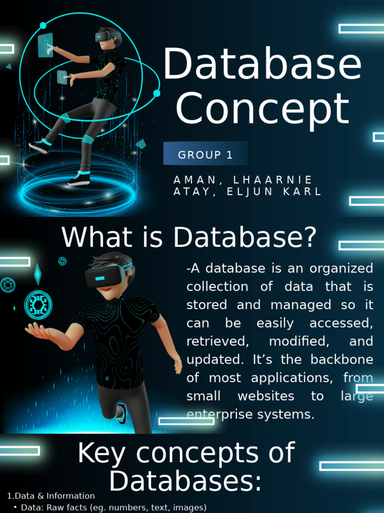 Dark Blue and White Futuristic Illustration Database Programmer Presentation | PDF | Databases ...