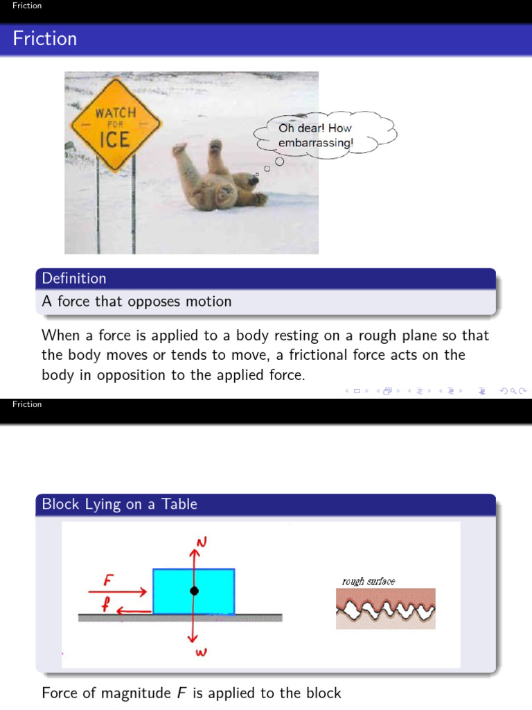 Understanding Friction Forces and Coefficients | PDF | Friction | Force