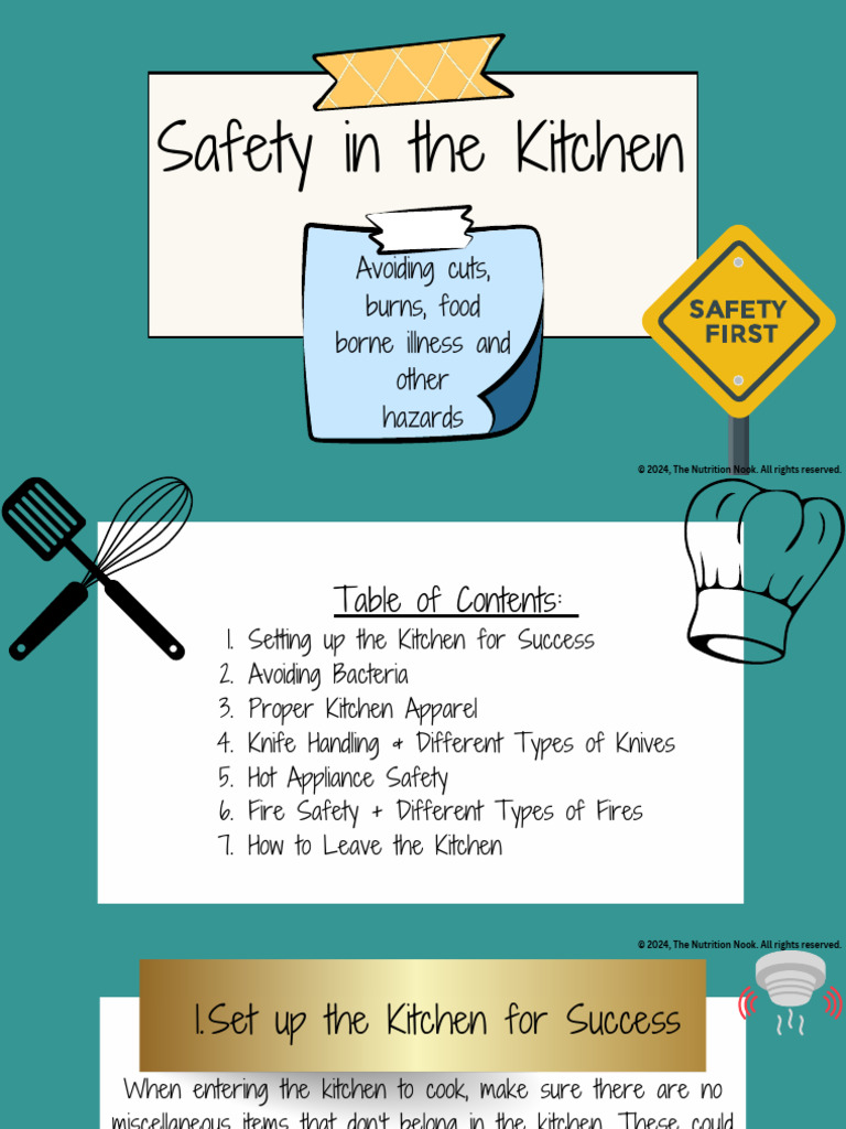 Kitchen Safety Tips and Best Practices | PDF | Knife | Tools