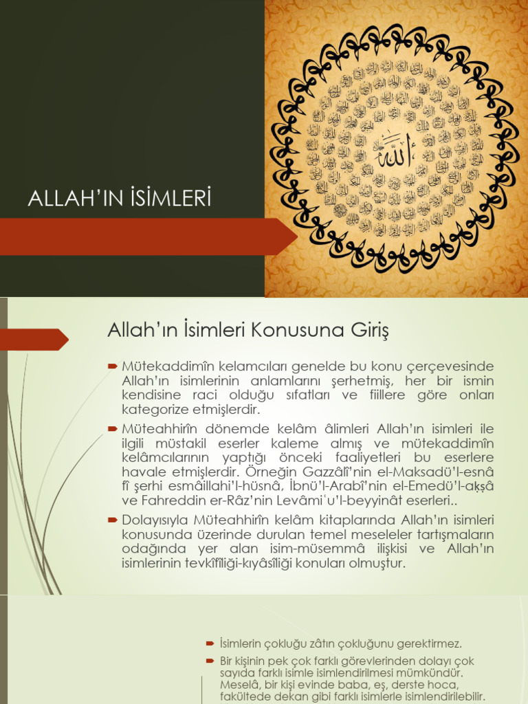 Allah'ın İsimleri | PDF