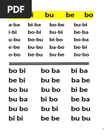 LEVEL 1 - MODUL BACA (Mengenal Abjad Dan Suku Kata) (60 Hal) | PDF