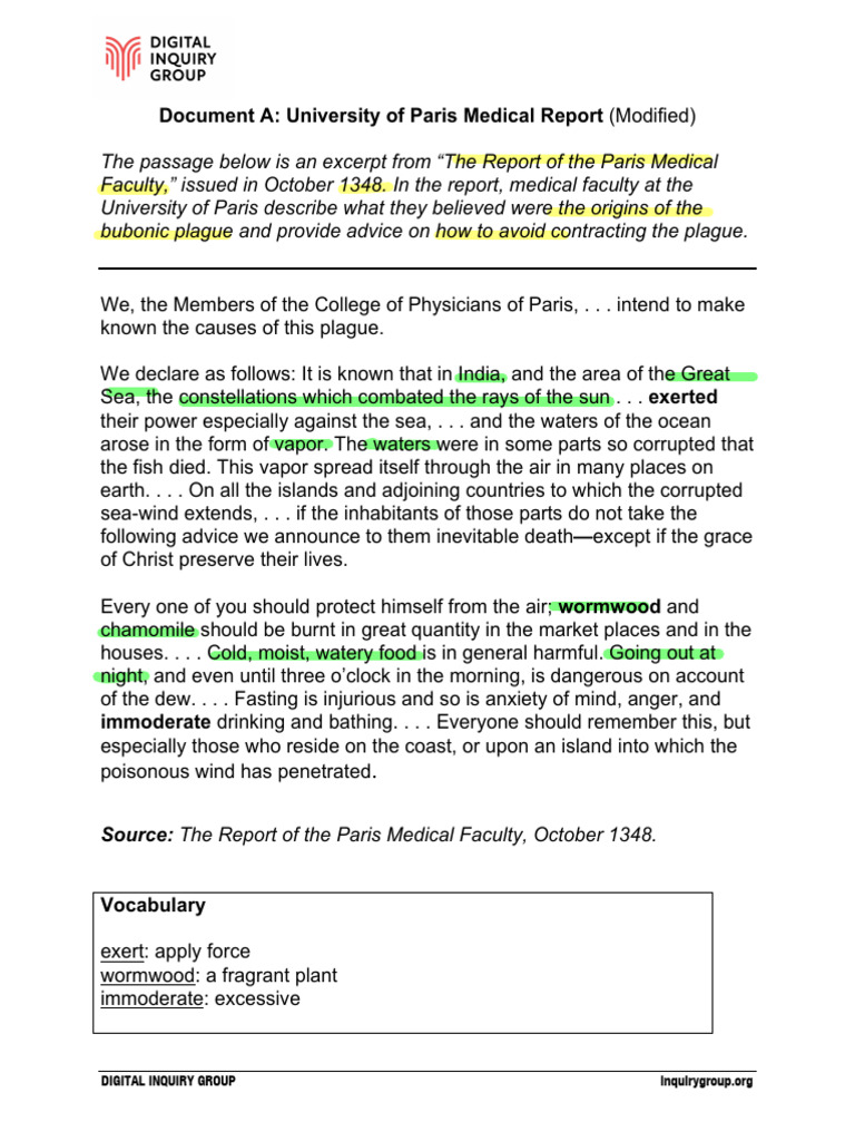 Understanding the Black Death, 1348 | PDF