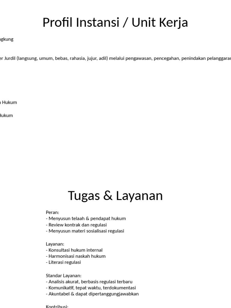 Profil Instansi | PDF
