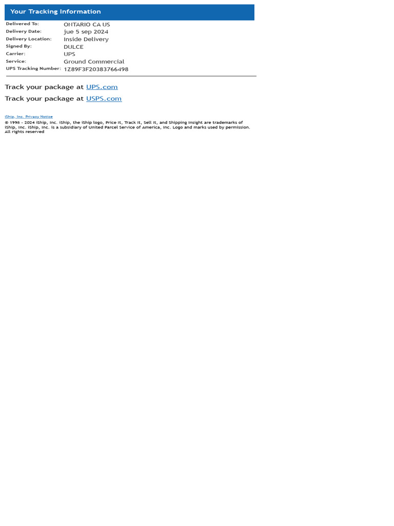 IShip Track It - Track Packages | PDF