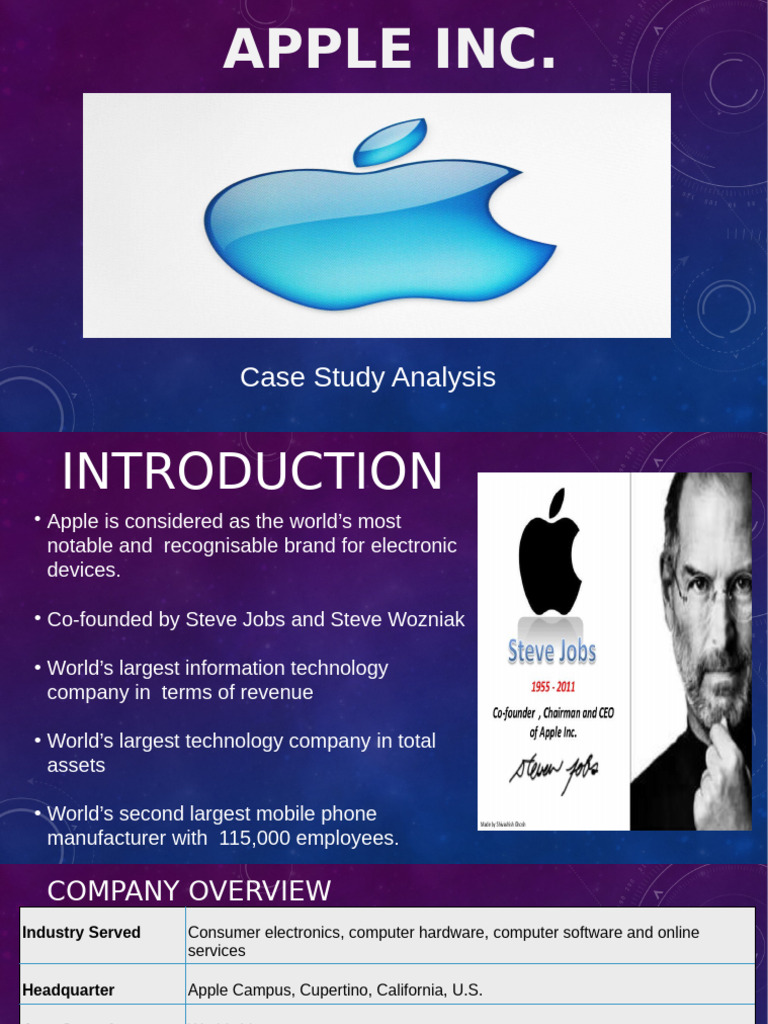 Lesson 7 Apple Inc Case Study Analysis Pdf Apple Inc Computing