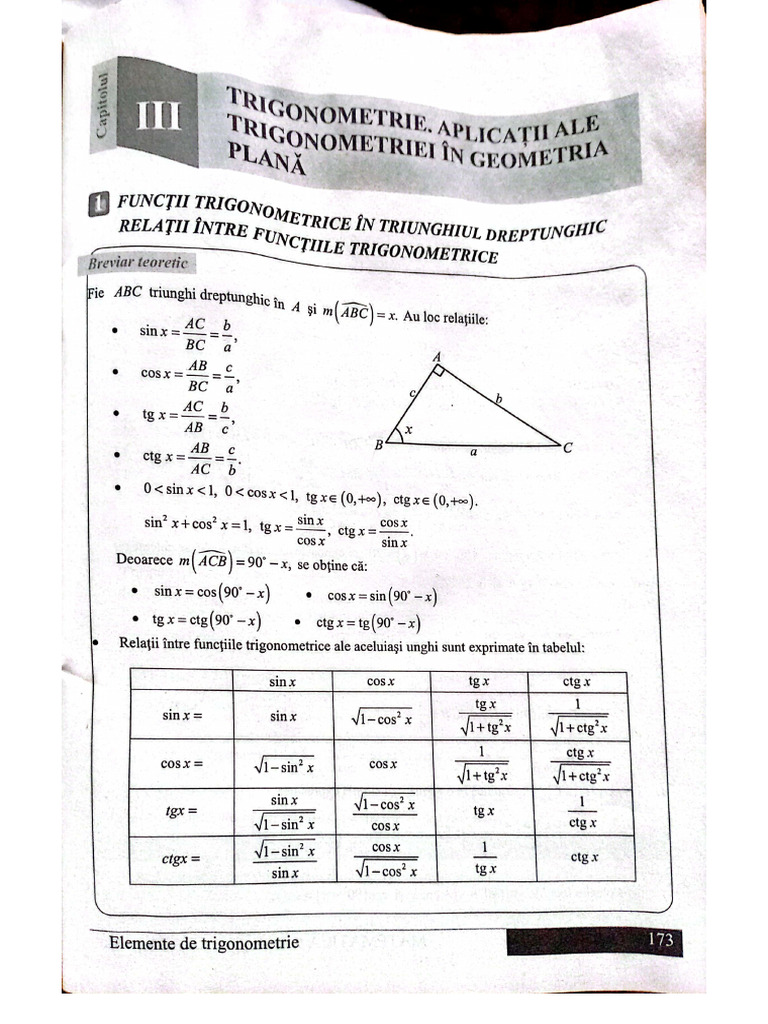 Trig Clasa 9 Cul Burtea | PDF
