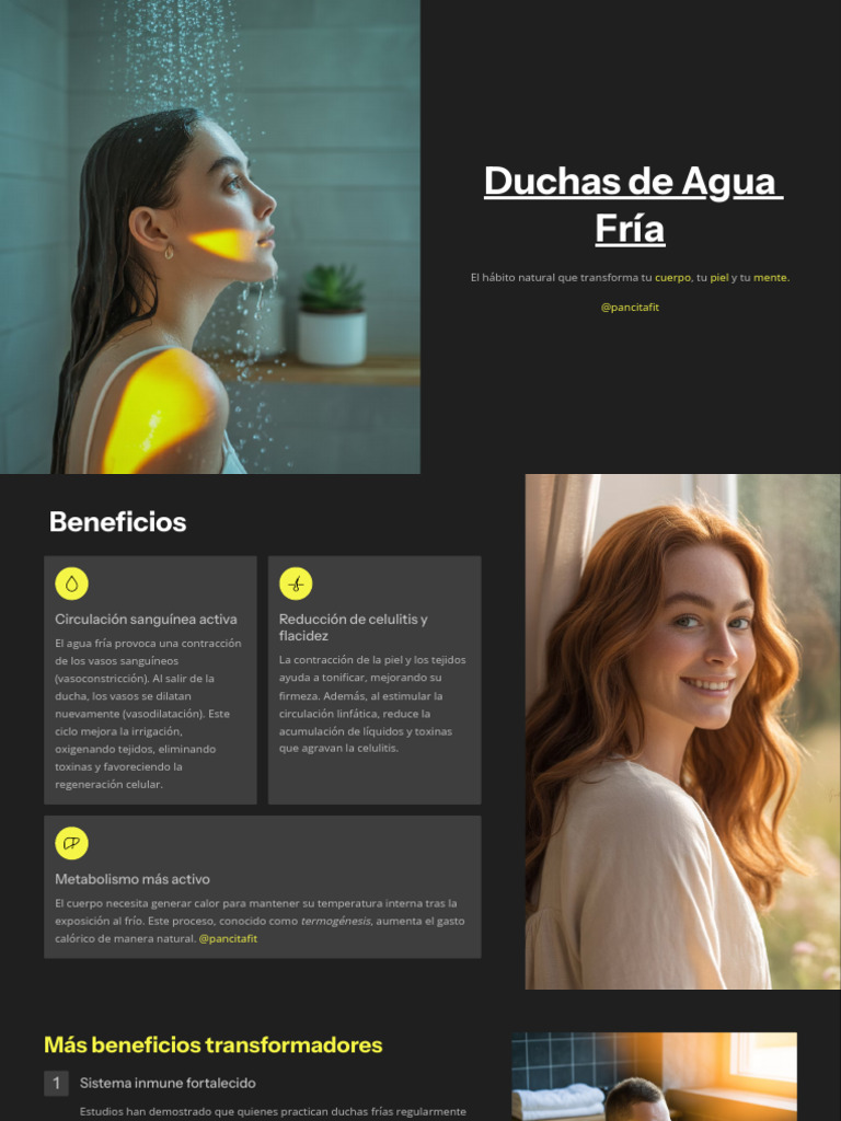Beneficios de Duchas Frías Diarias | PDF | Agua | Fisiología