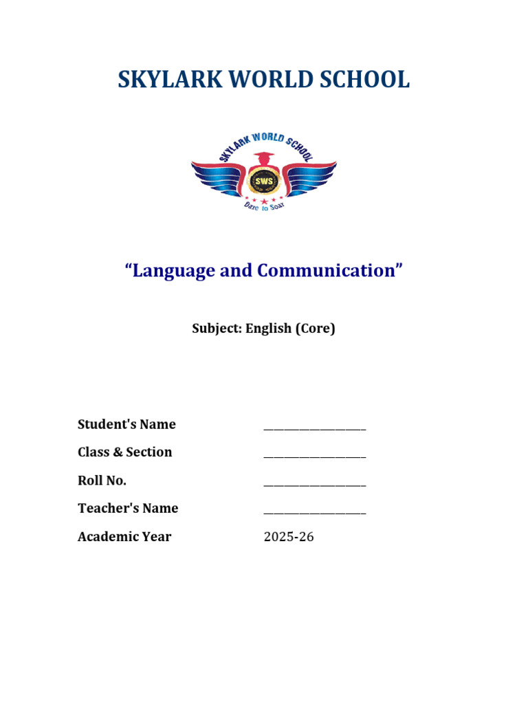 Project File Cover Page | PDF