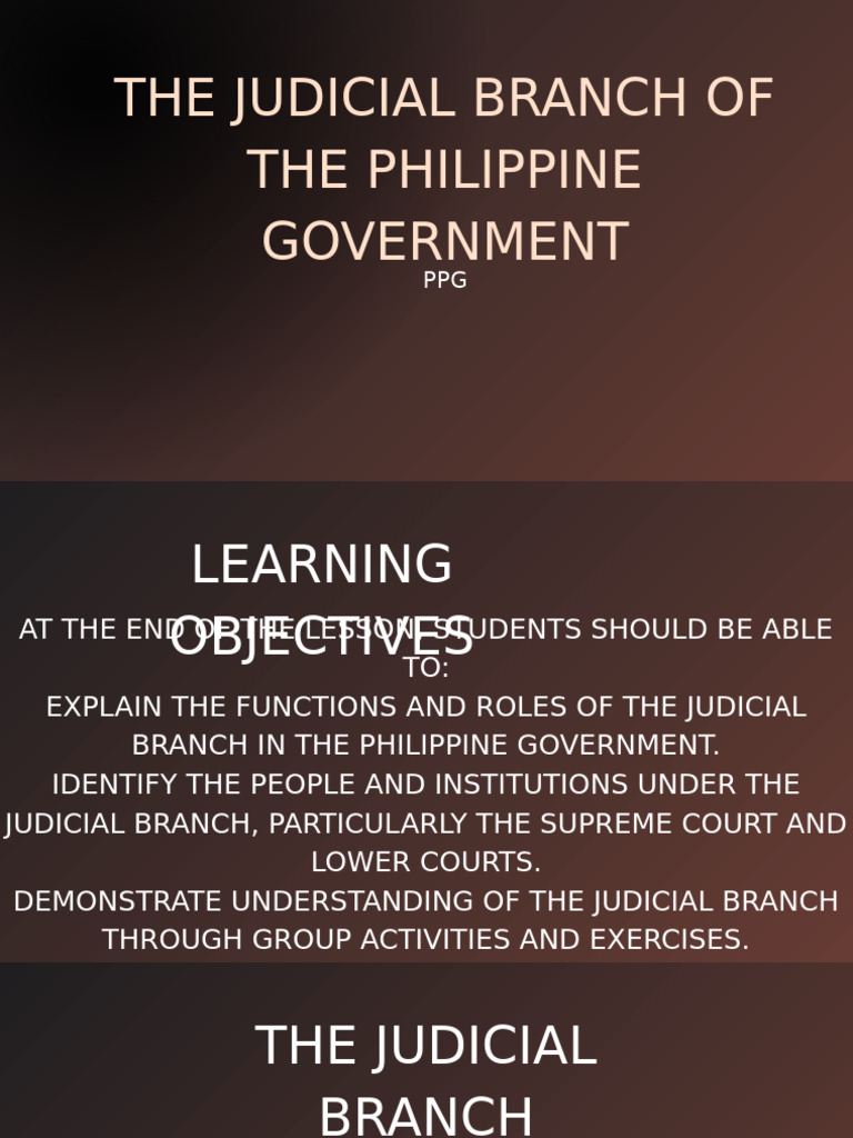 Ppg Lesson 9 Judicial Branch | PDF | Supreme Courts | Judiciaries