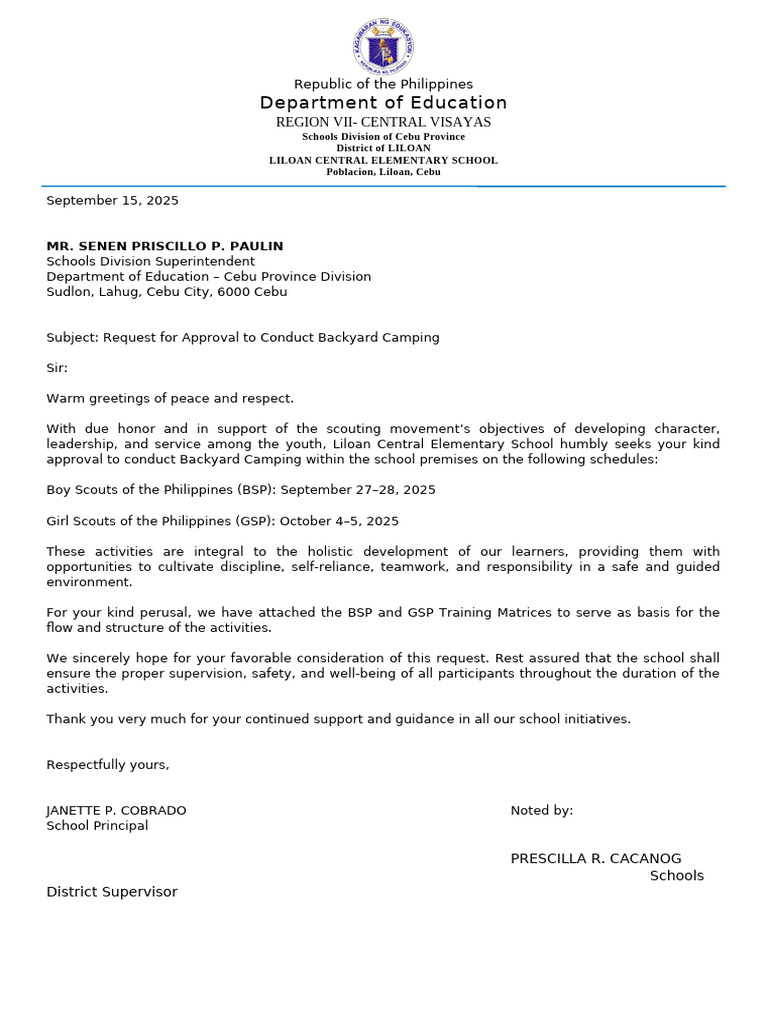 BSP Letter 2025 | PDF