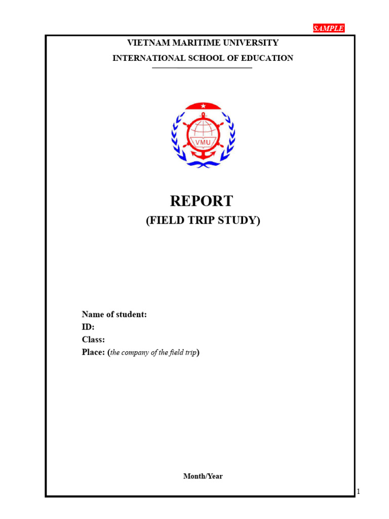 (123doc) Sample of Field Trip Report | PDF