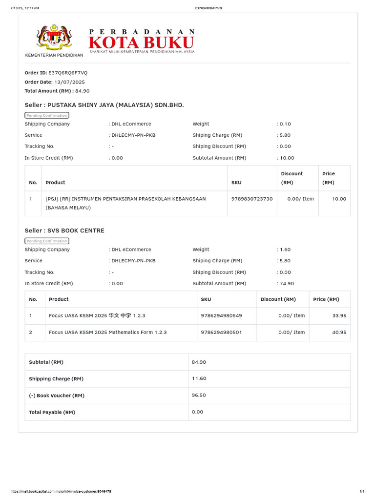 Book Invoice | PDF | Business Documents