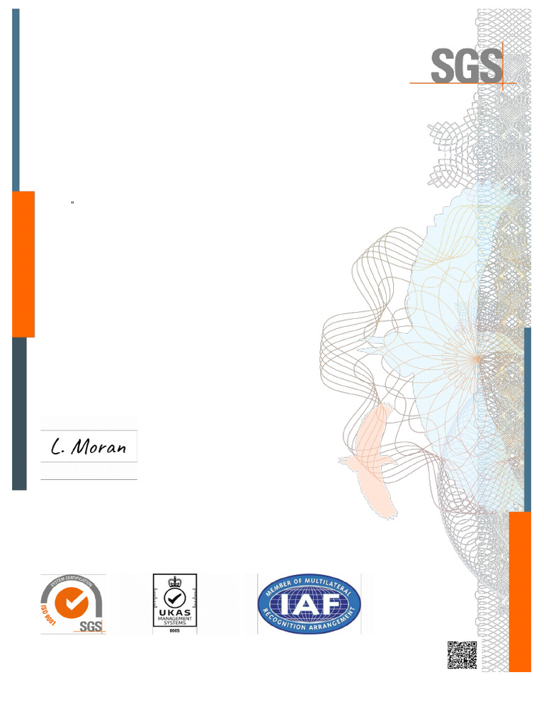 Certificación ISO 9001:2015 de DESARROLLO INDUSTRIAL MECANICO S.A.C. | PDF