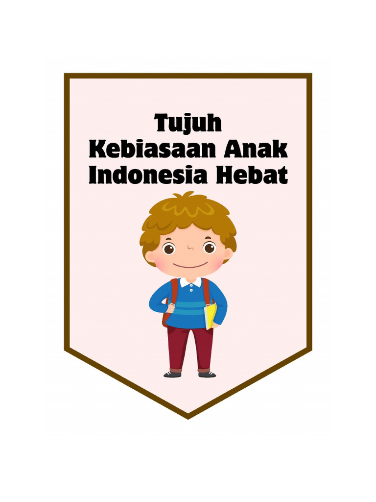 Poster 7 Kebiasaan Anak Indonesia Hebat | PDF