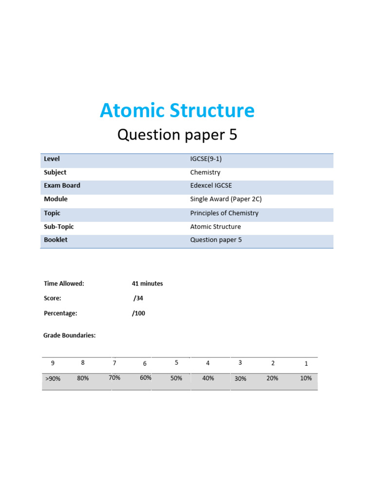 3.4 Atomic Structure (2C) QP Part 2 | PDF | Proton | Neutron