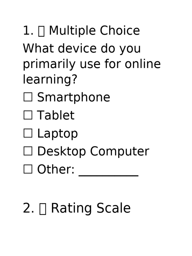 SAMPLE Survey | PDF