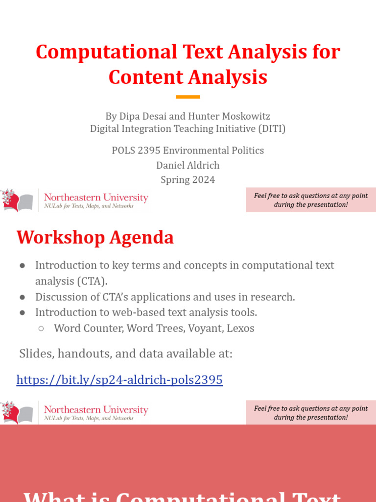 EnvironmentalPolitics TextAnalysis Slides | PDF