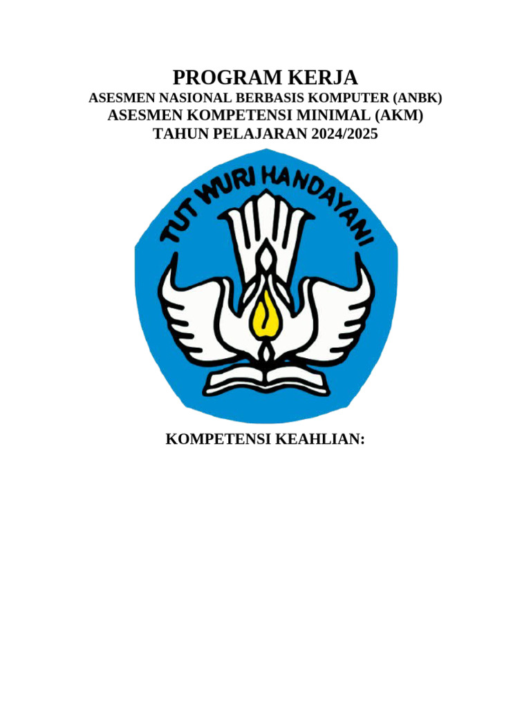Program Kerja ANBK 2024/2025 SDN Tenjolaya | PDF