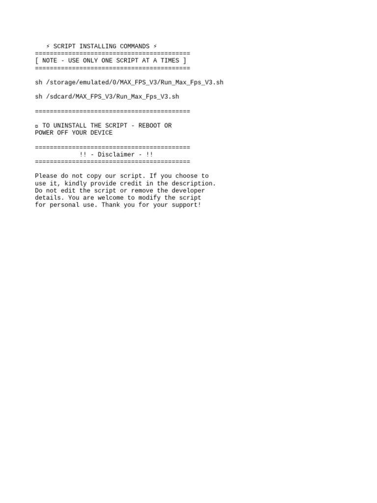 Script Info | PDF