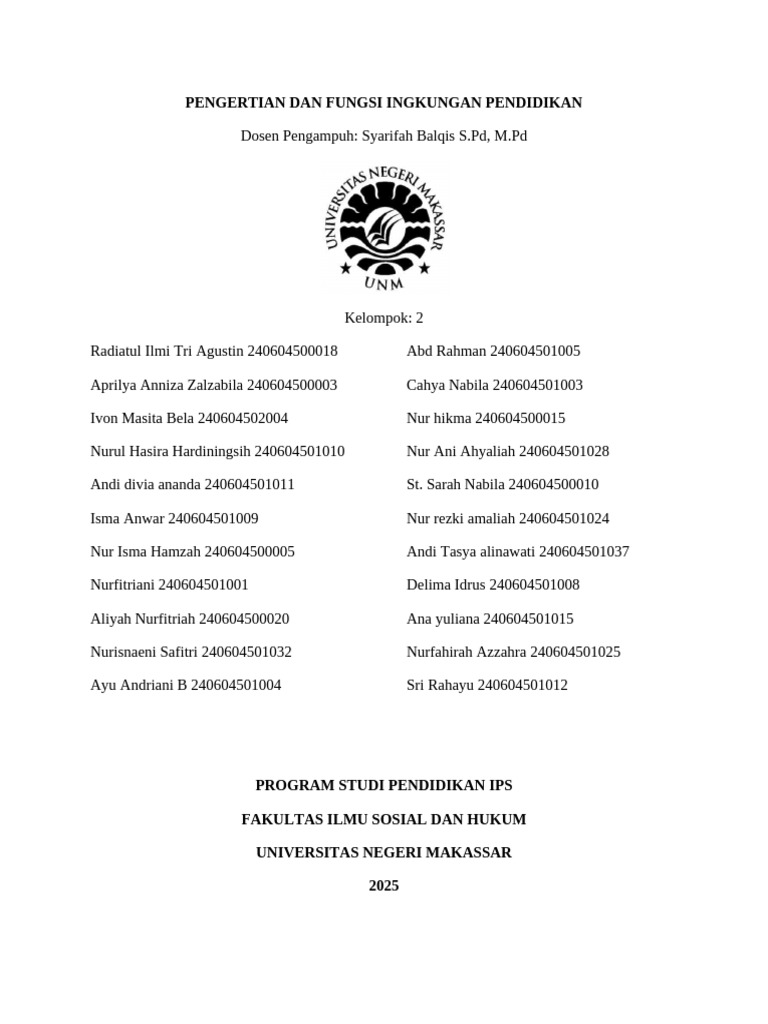 Kelompok 2 Pengantar Pendidikan | PDF