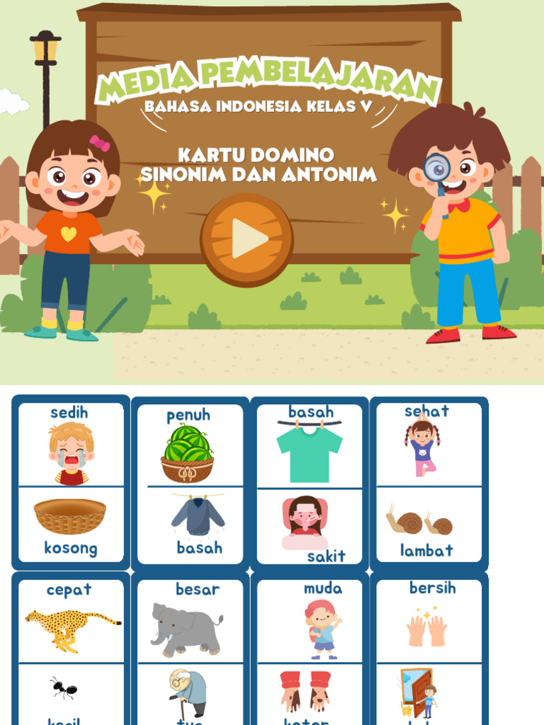 Sinonim dan Antonim Kartu Domino | PDF