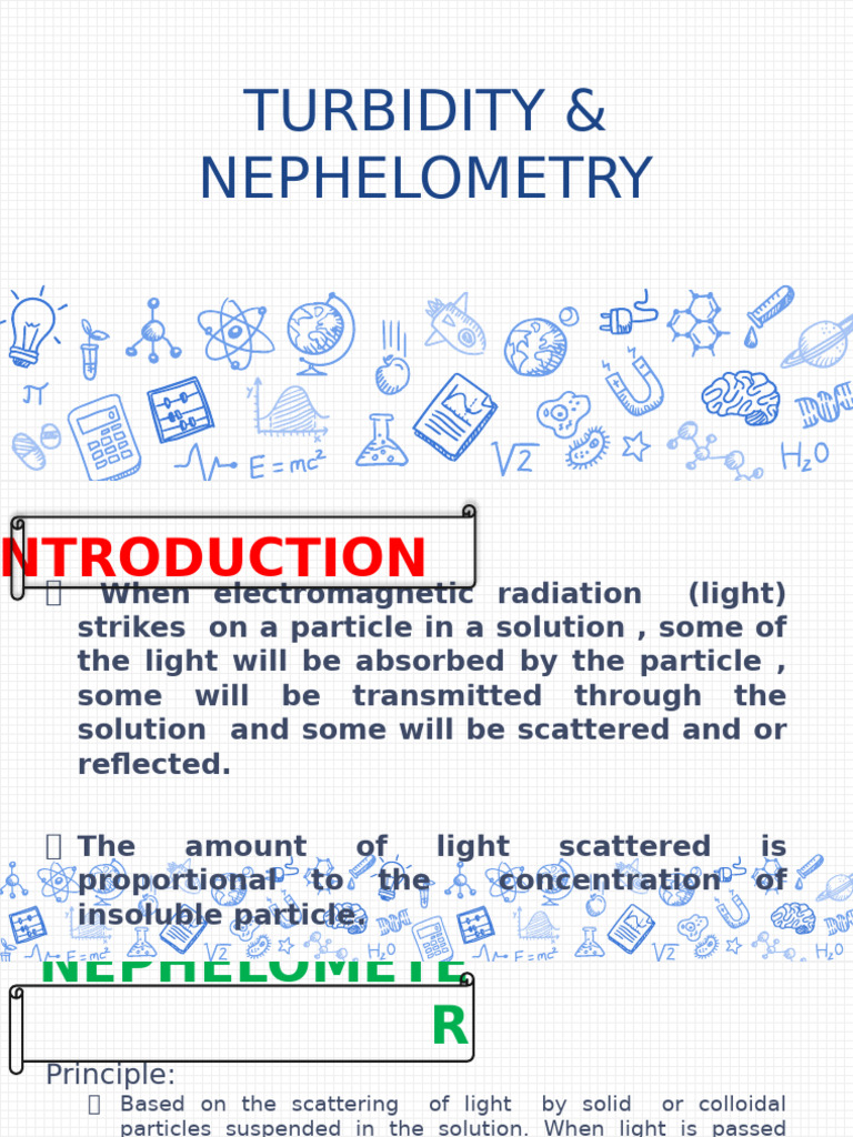 Turbidity and Nephelometry 3 | PDF | Light | Absorbance