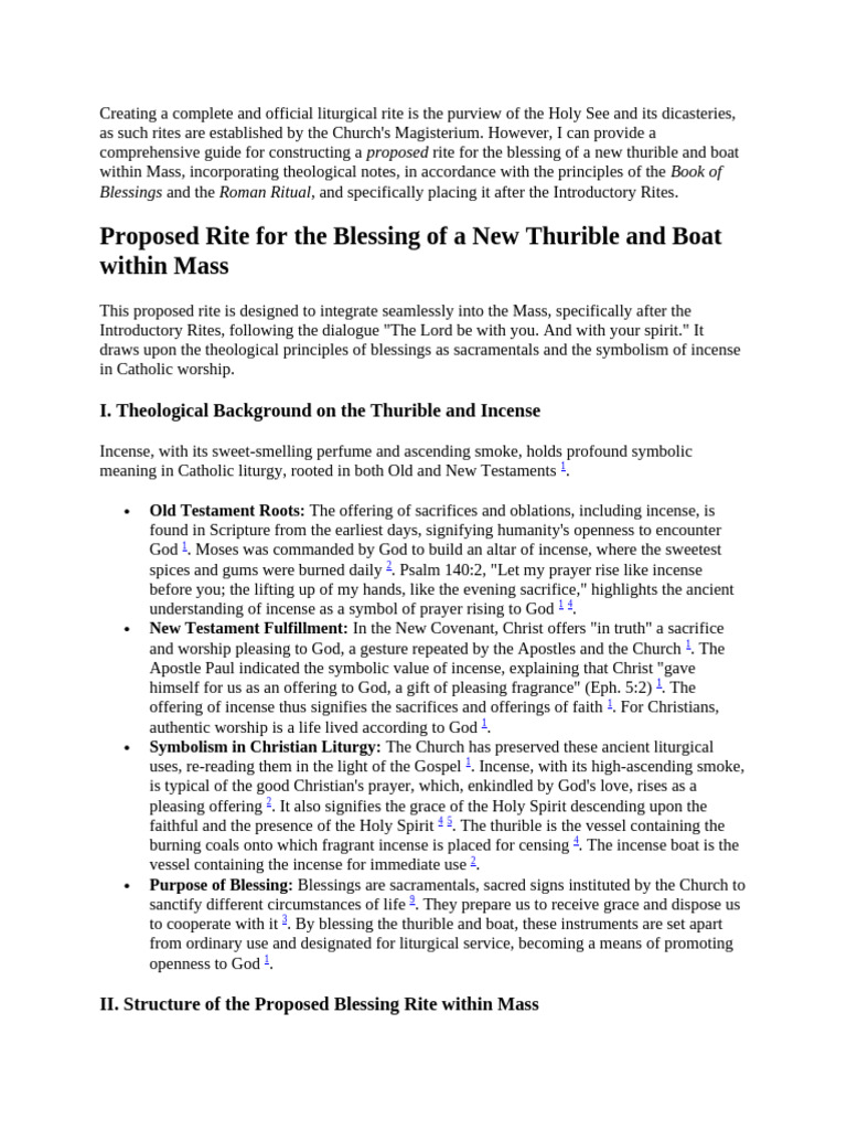 Rite of Blessings For Thurible | PDF | Mass (Liturgy) | Catholic Church