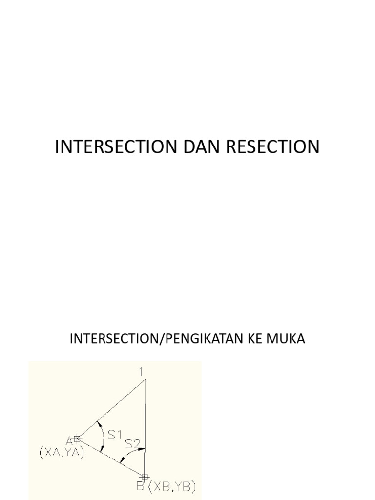 Panduan Intersection dan Resection Koordinat | PDF