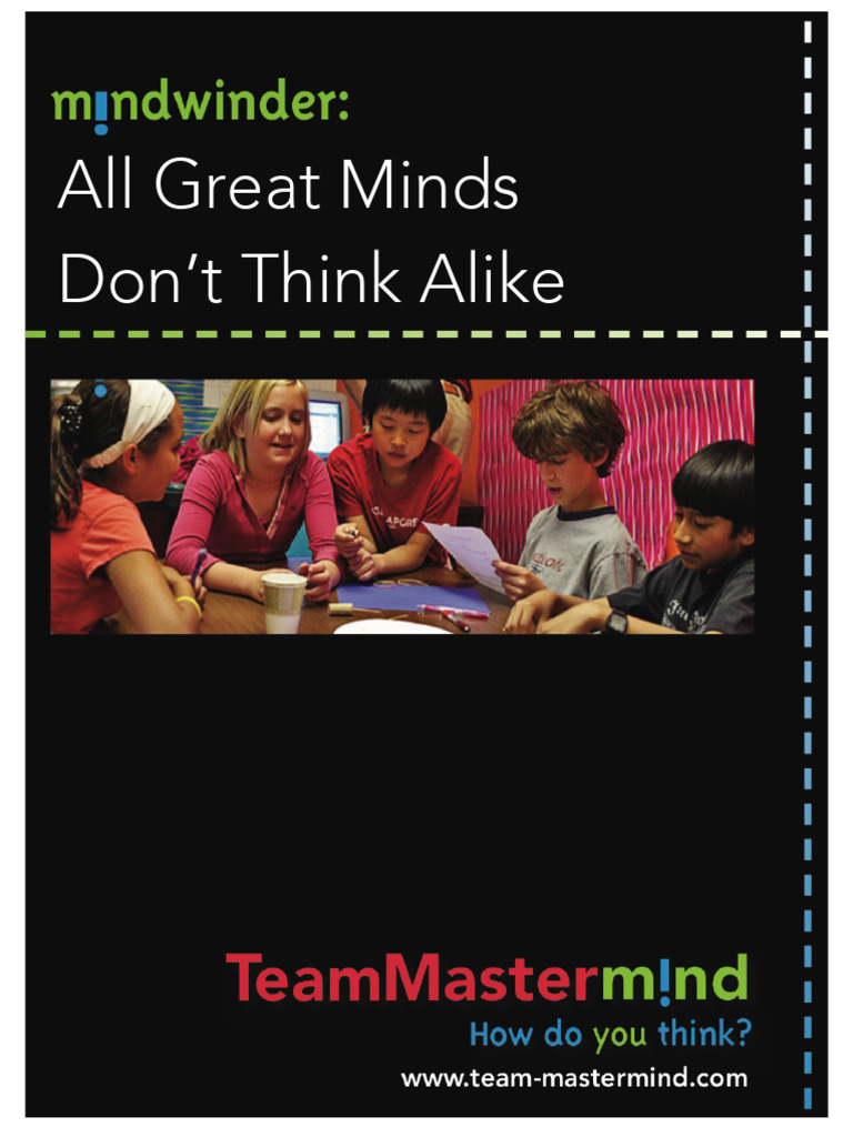 All Great Minds Don't Think Alike | PDF | Thought | Creativity