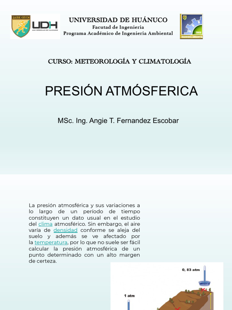 Presión Atmosférica en Pascales | PDF | Presión atmosférica | Pascal ...