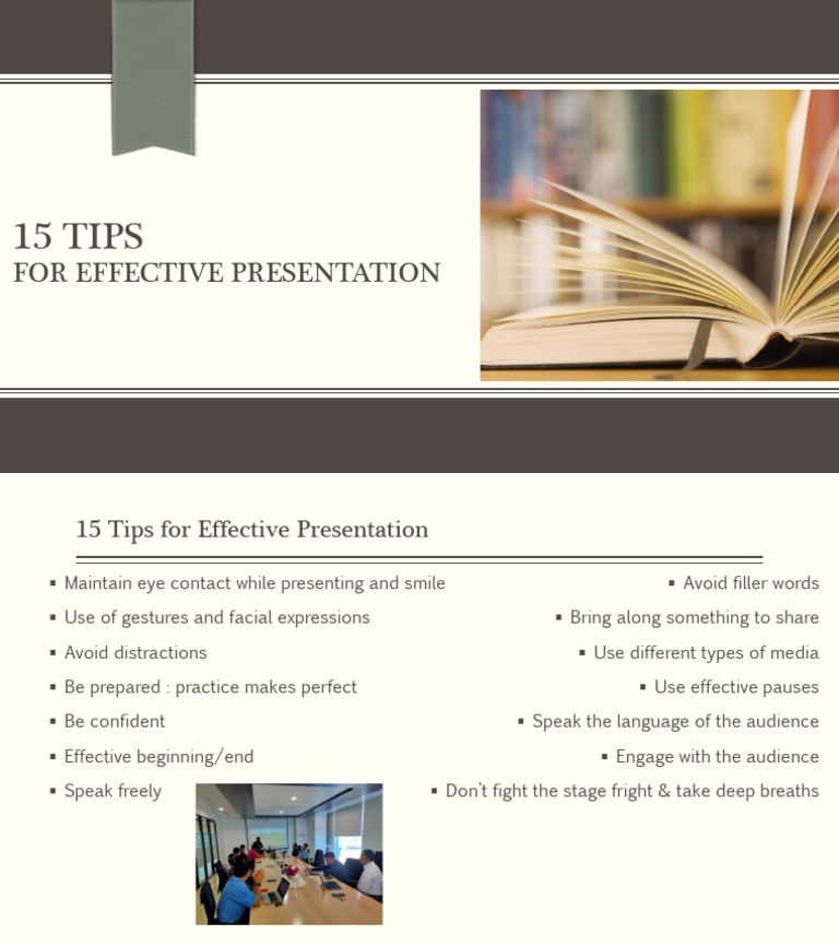 15 Tips for Effective Presentations | PDF