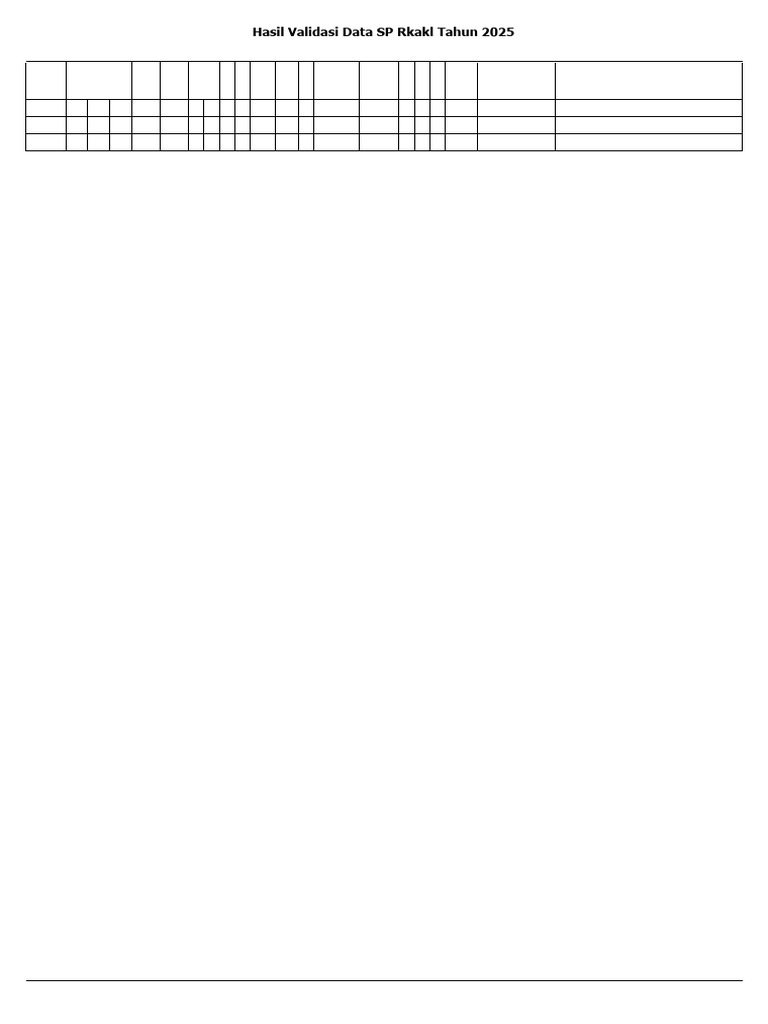 Form Cetak Validasi Data Belanja (3) | PDF