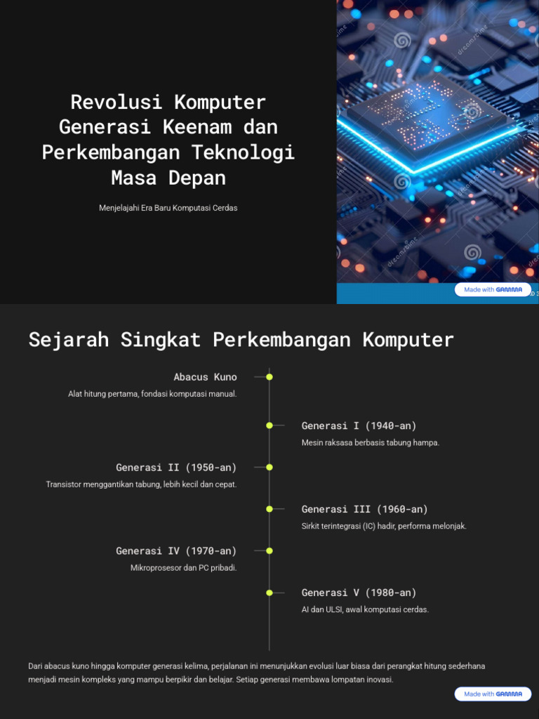 Revolusi Komputer Generasi Keenam Dan Perkembangan Teknologi Masa Depan | PDF