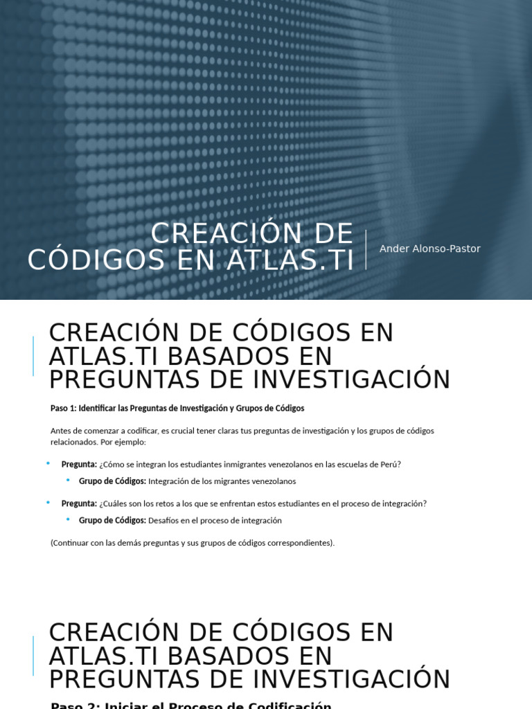 Creación de Códigos en ATLAS - Ti | PDF