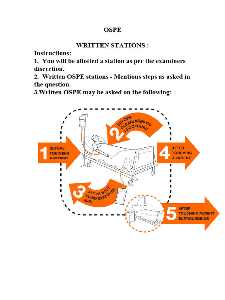 OSPE Instructions for PPE and Waste Disposal | PDF