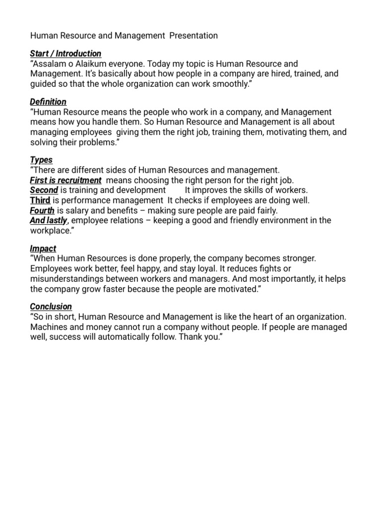 Human Resource Management Overview | PDF