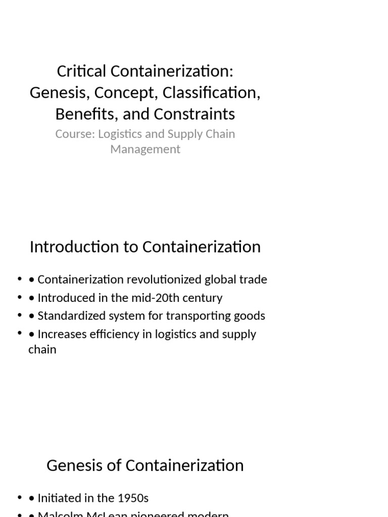 Containerization: Benefits and Challenges | PDF | Containerization | Port