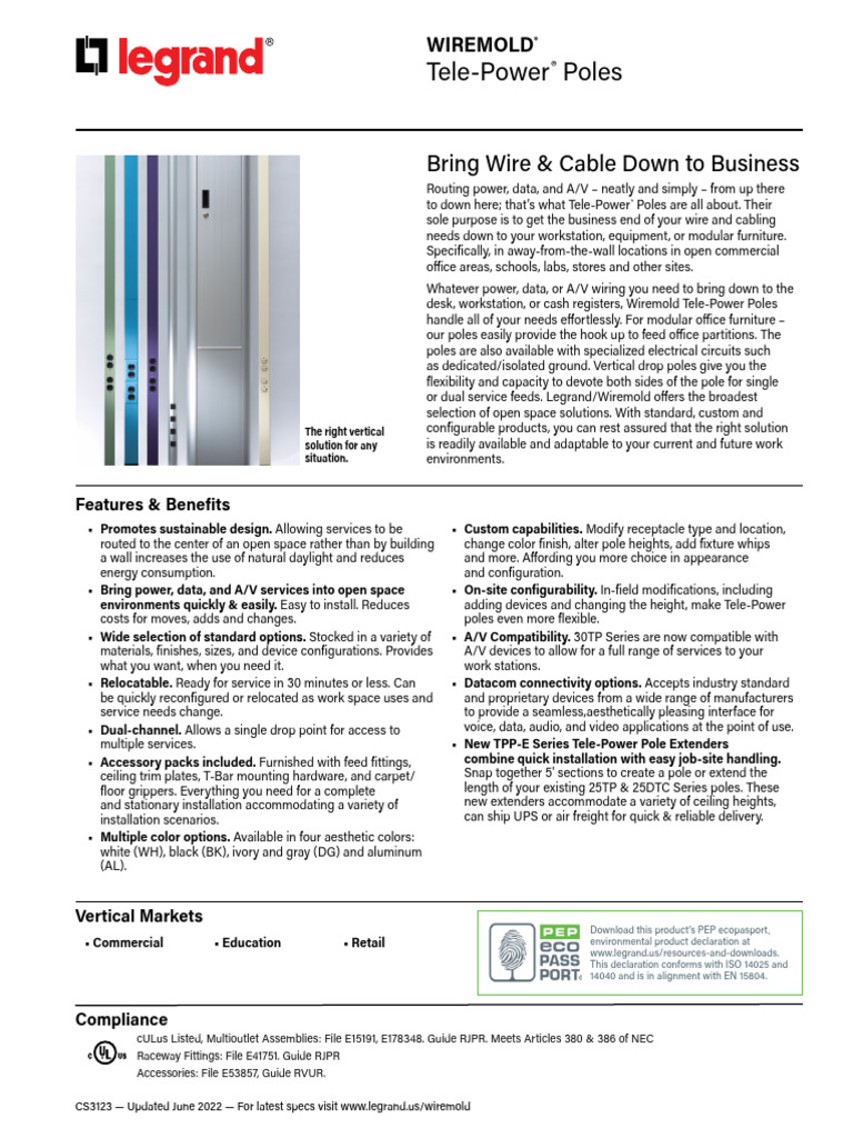 EWS WM CS TelePowerPoles CS3123 3A 2.21 | PDF | Electrical Equipment | Electrical Components