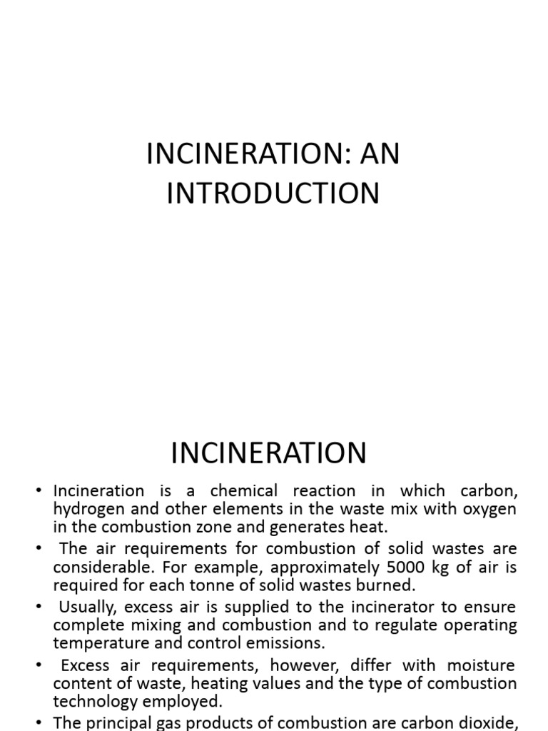 Overview of Incineration Processes | PDF | Incineration | Waste