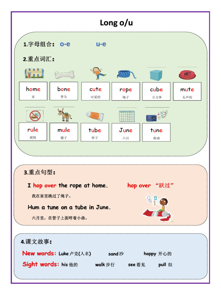 Long A e I o U Sound | PDF