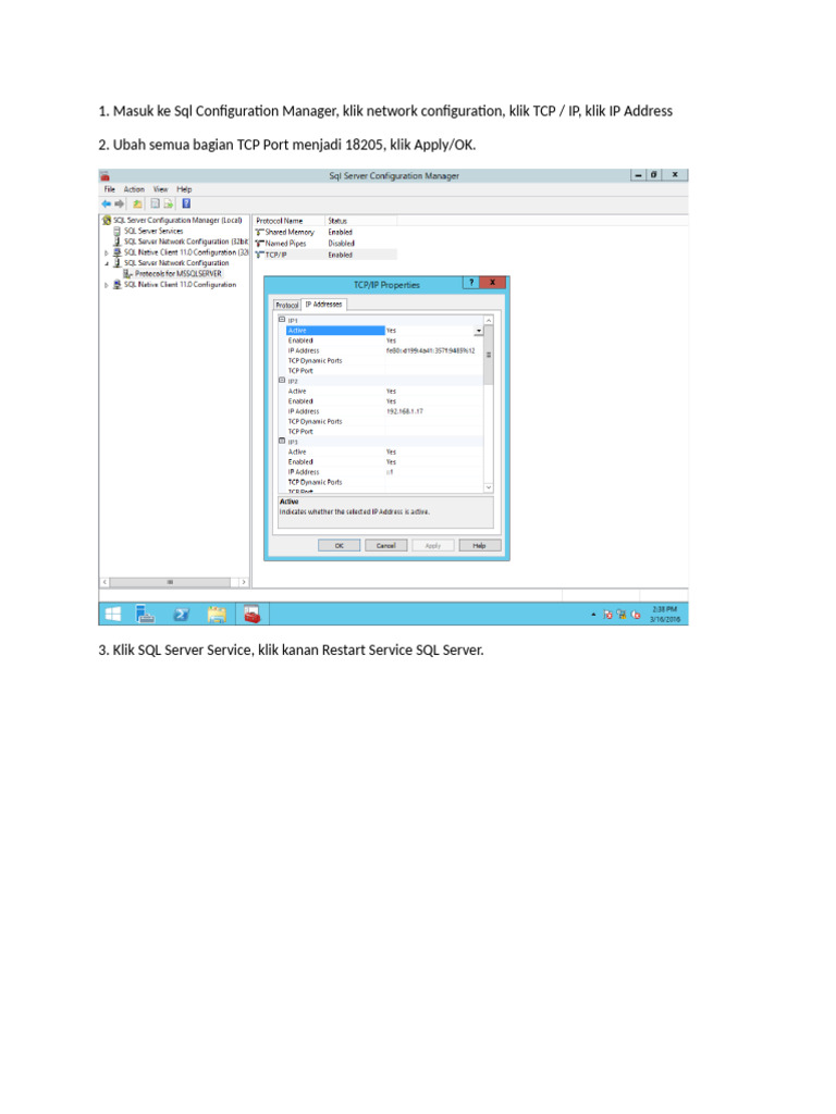 Panduan Buka Port SQL Server | PDF