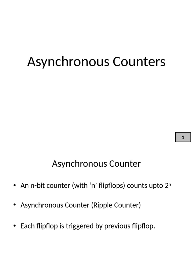 Asynchronous Counters | PDF