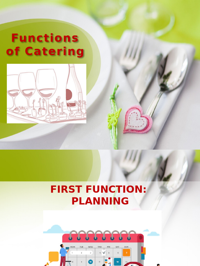 Functions of Catering | PDF | Kitchen Utensil | Employment