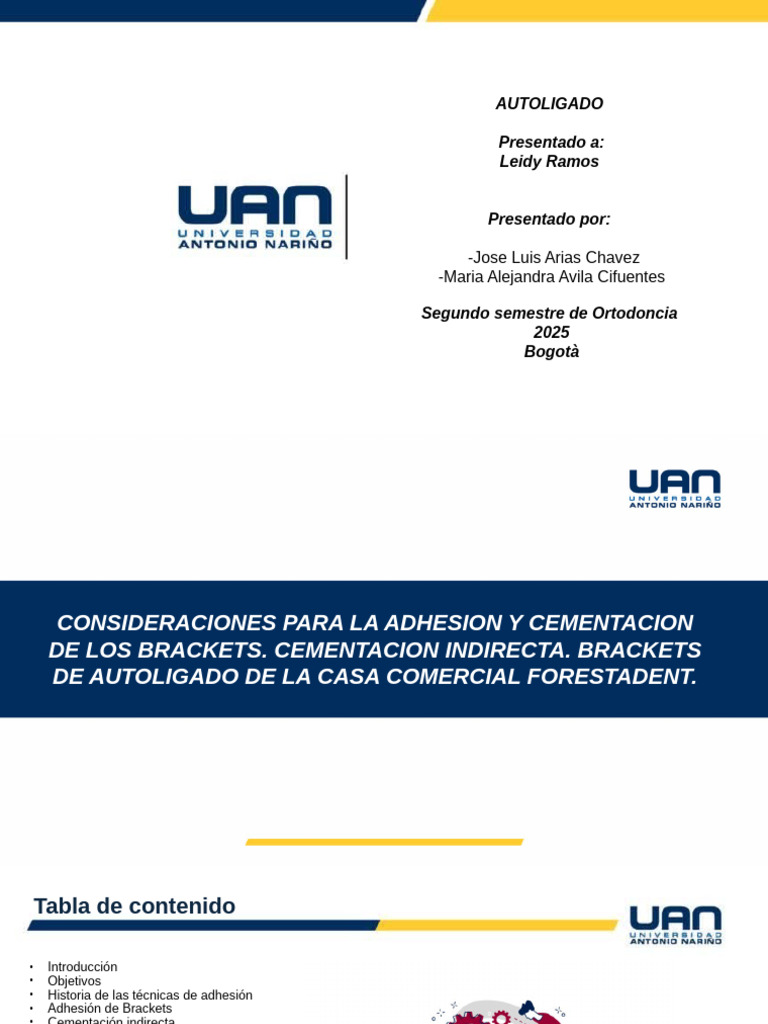 Adhesión y Cementación de Brackets Autoligados | PDF | Adhesión | Ramas ...