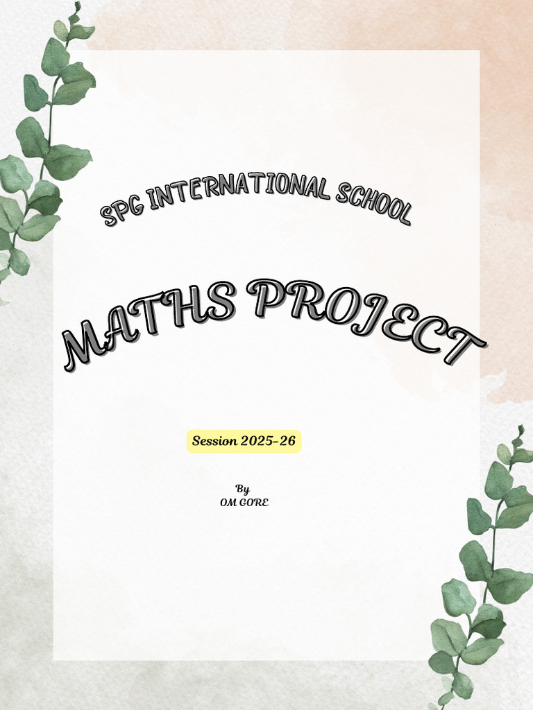 Om Gore Math Project | PDF