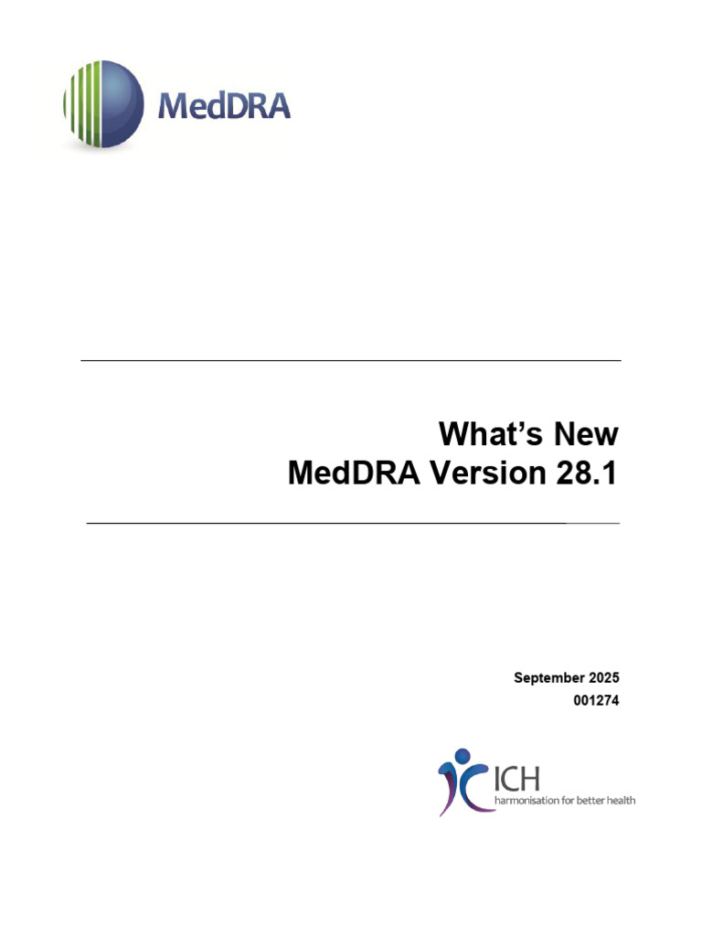 MedDRA Version 28.1 Overview | PDF | Medical Specialties